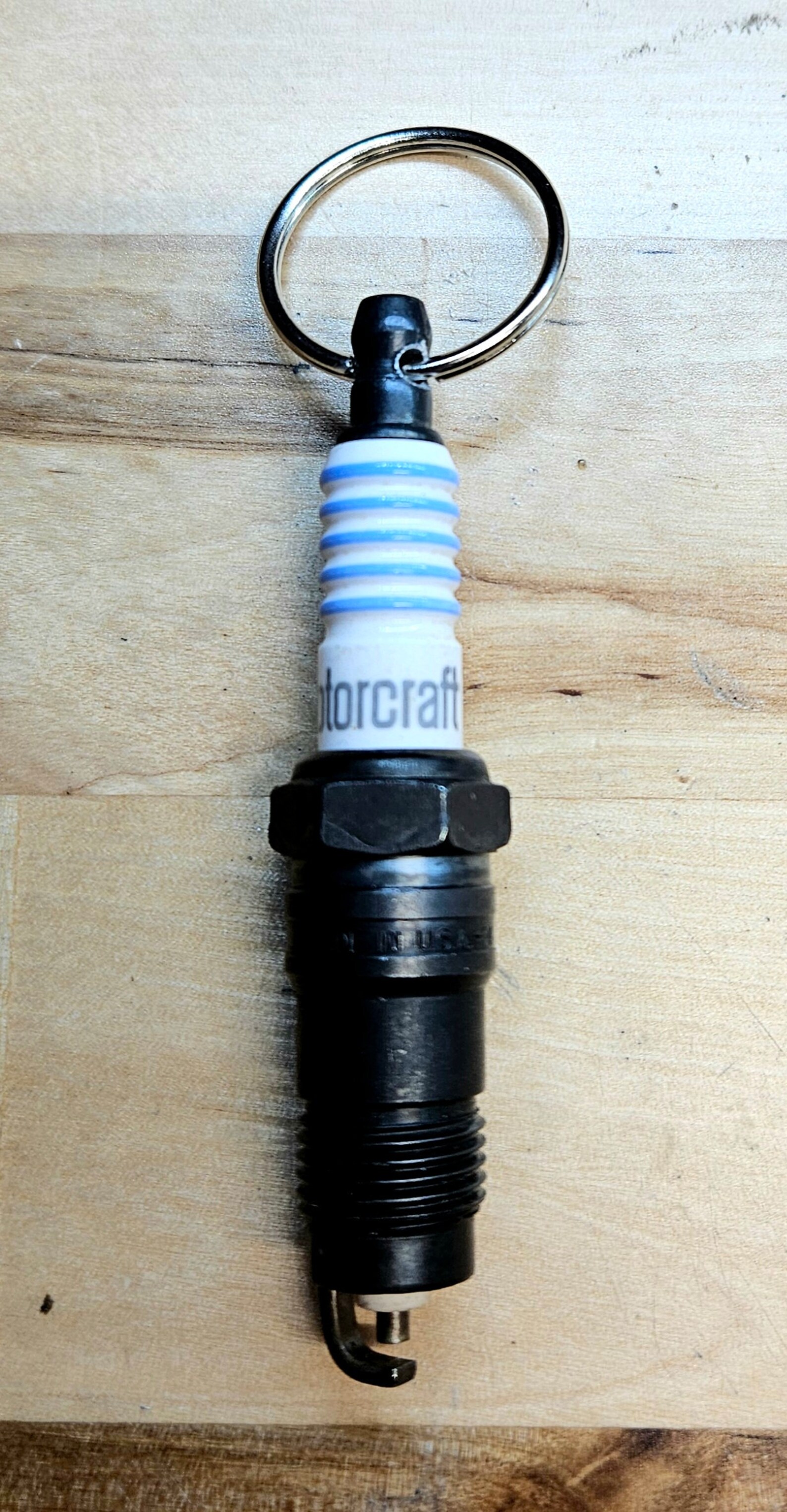 Handmade Vintage Motorcraft Spark Plug Keychain - Party Favor Gift for ...