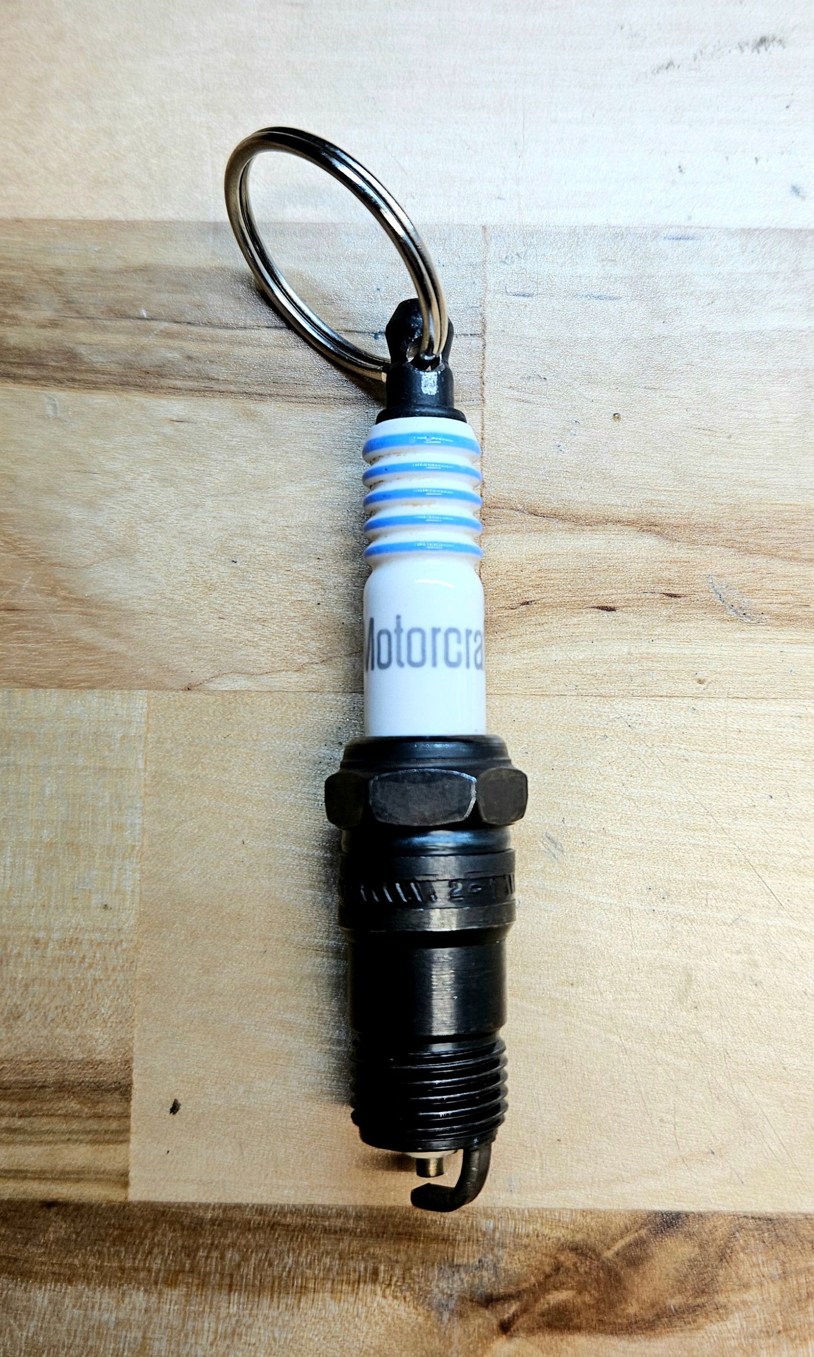 Handmade Vintage Motorcraft Spark Plug Keychain - Party Favor Gift for ...