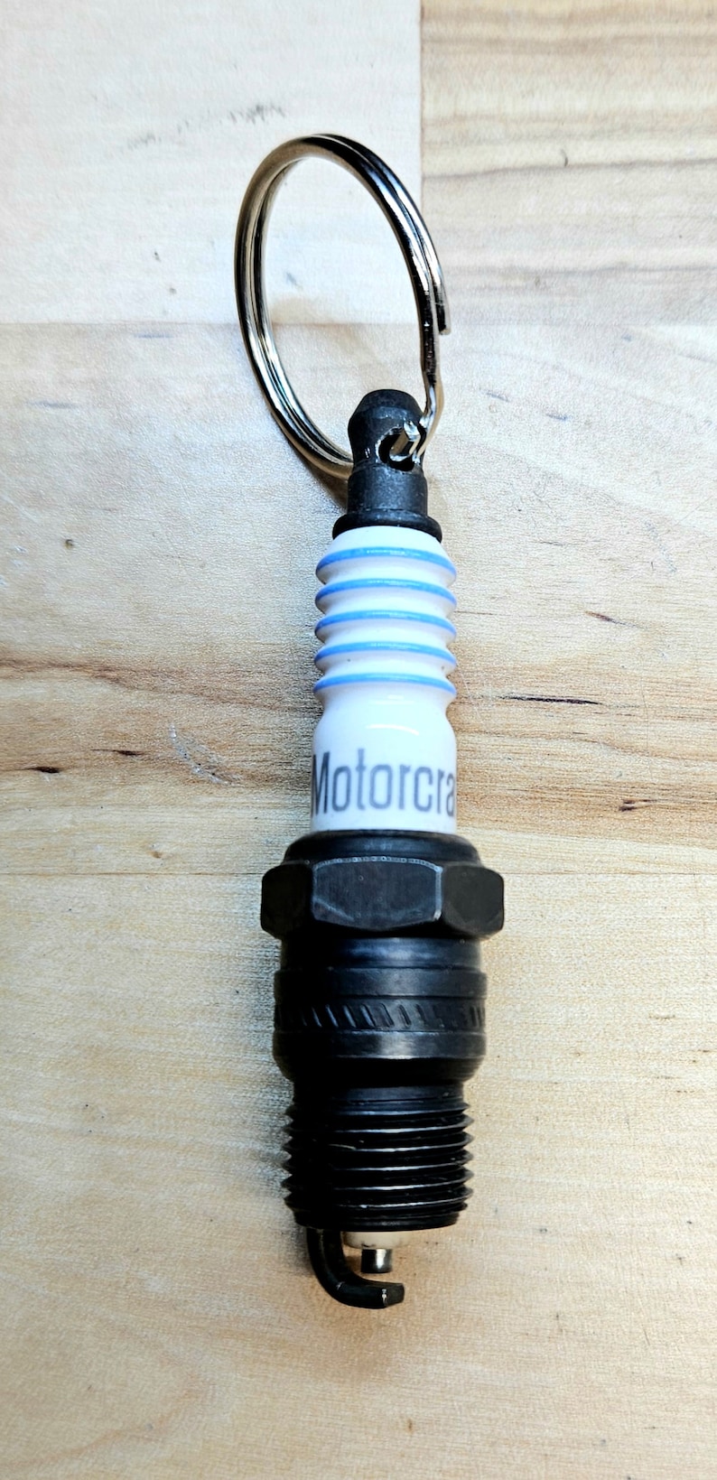 Handmade Vintage Motorcraft Spark Plug Keychain - Party Favor Gift for ...