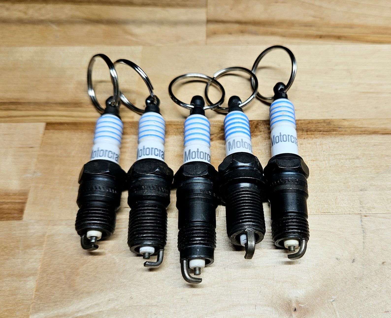 Handmade Vintage Motorcraft Spark Plug Keychain - Party Favor Gift for ...