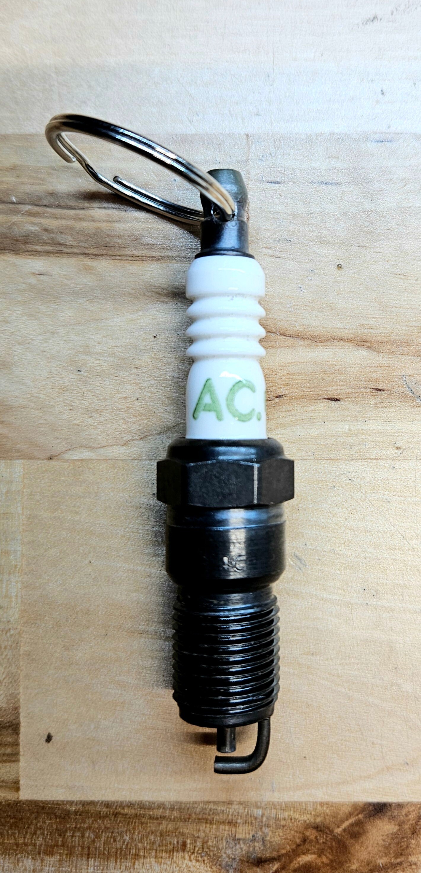 Handmade Vintage AC Delco Spark Plug Keychain - Party Favor Gift for ...