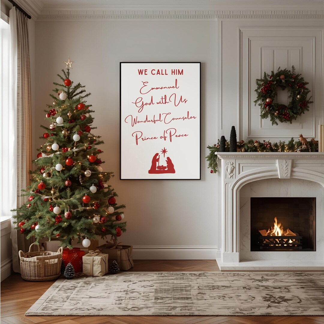 Emmanuel Names of Jesus Christmas Artwork DIGITAL DOWNLOAD - Etsy