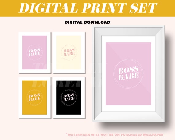 Boss Babe Print / Digital Download / Art Prints / Wall Art / | Etsy