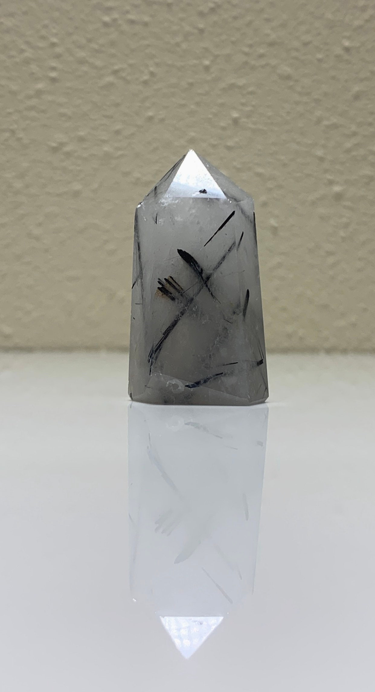Tourmalated Quartz Crystal Generator Point Fully Polished - Etsy