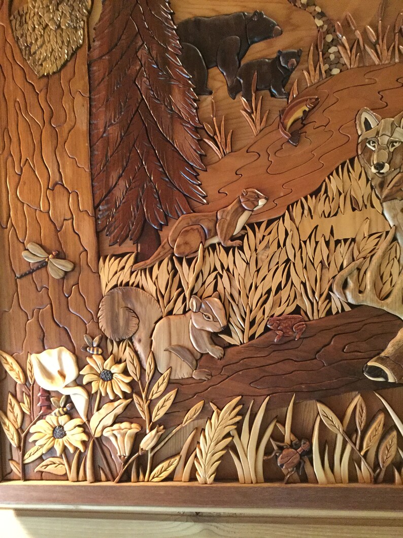 Intarsia Wood Art Home - Etsy