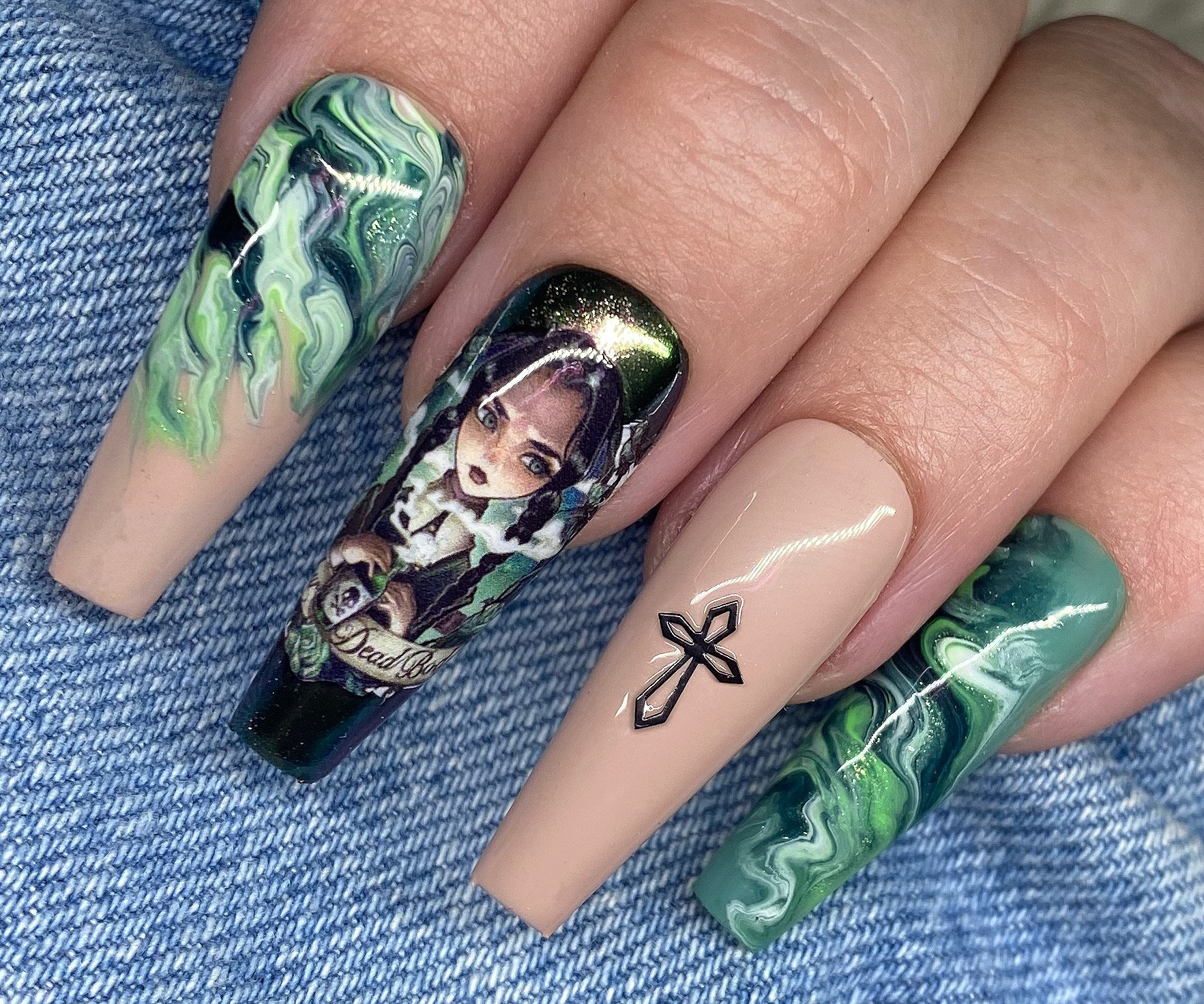 Wednesday Addams Nails