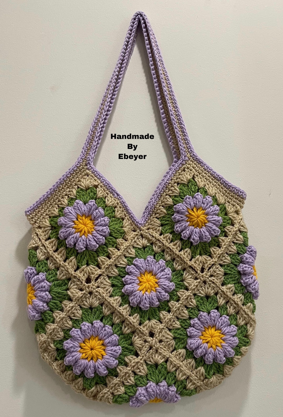 Crochet Granny Square Shoulder Bag - Etsy