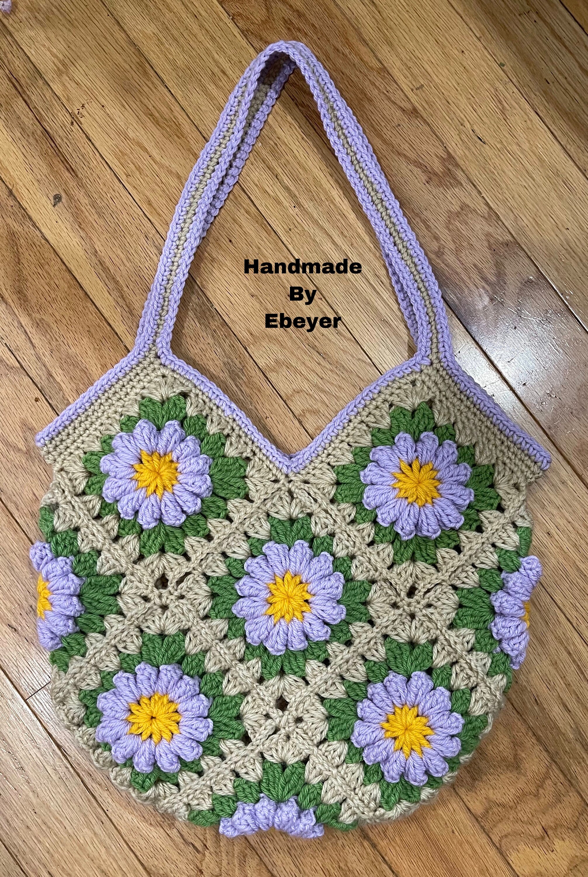 Crochet Granny Square Shoulder Bag - Etsy