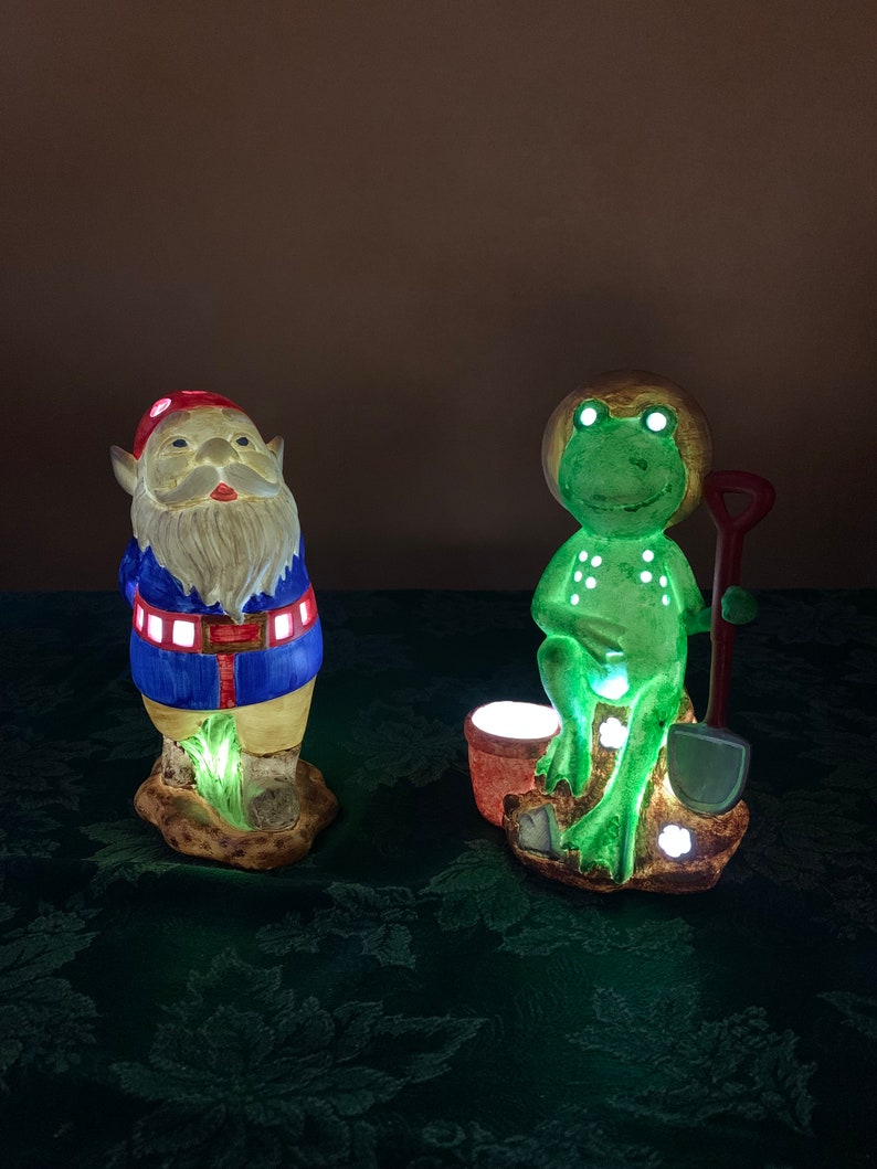 Garden Gnomes and Frogs (light Up) - Etsy
