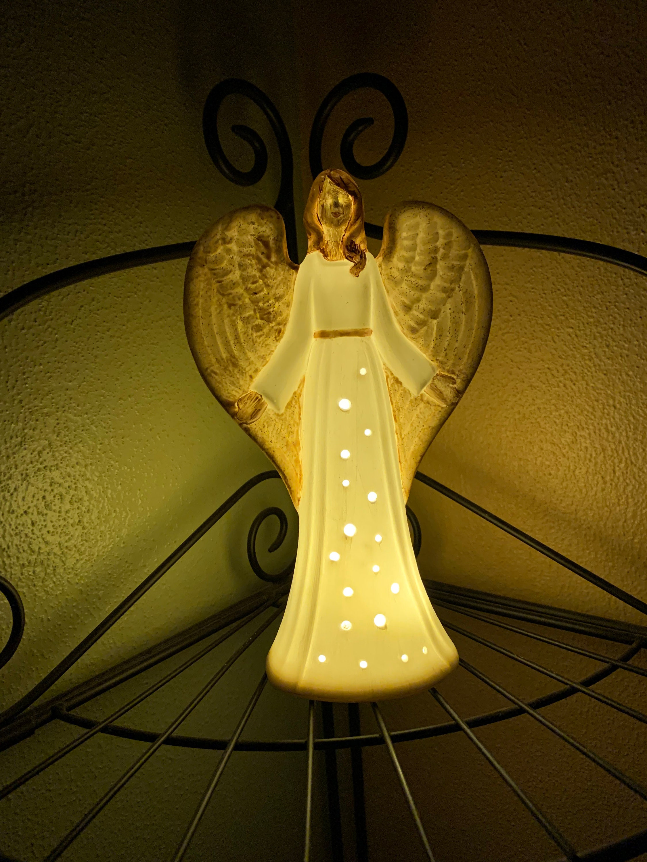 Christmas Angel ceramic Light Up - Etsy