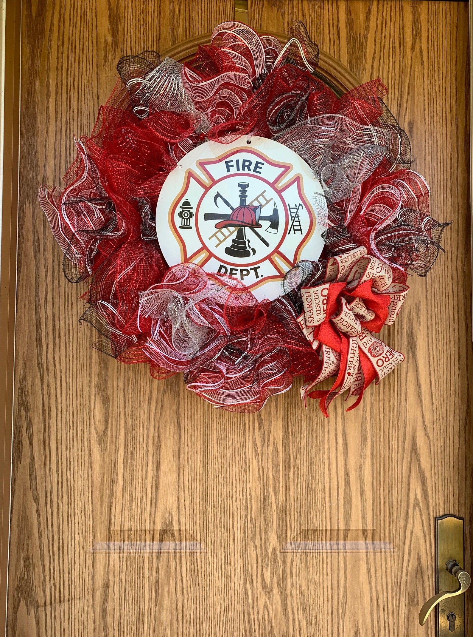Fire Department Wreath - Etsy