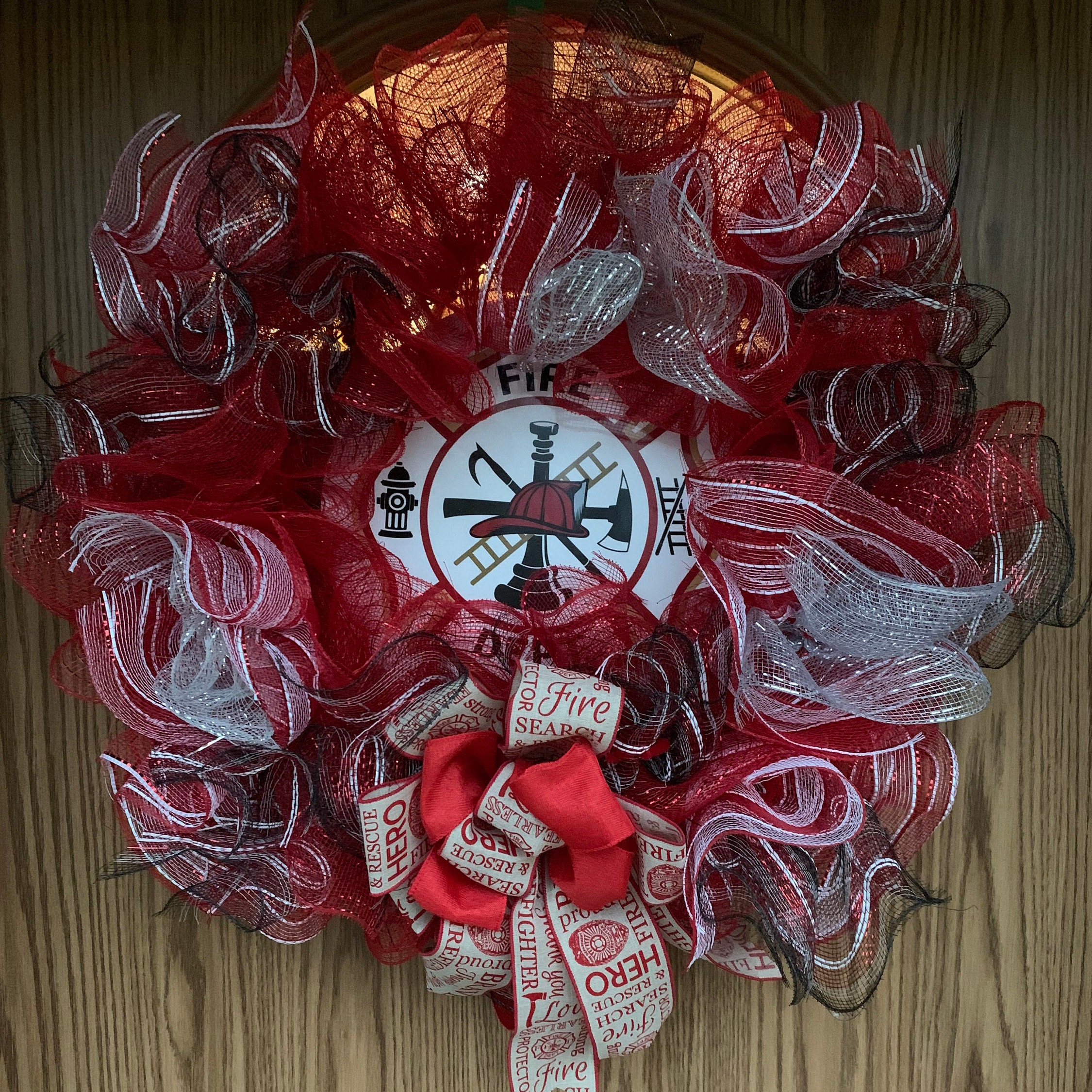 Fire Department Wreath - Etsy