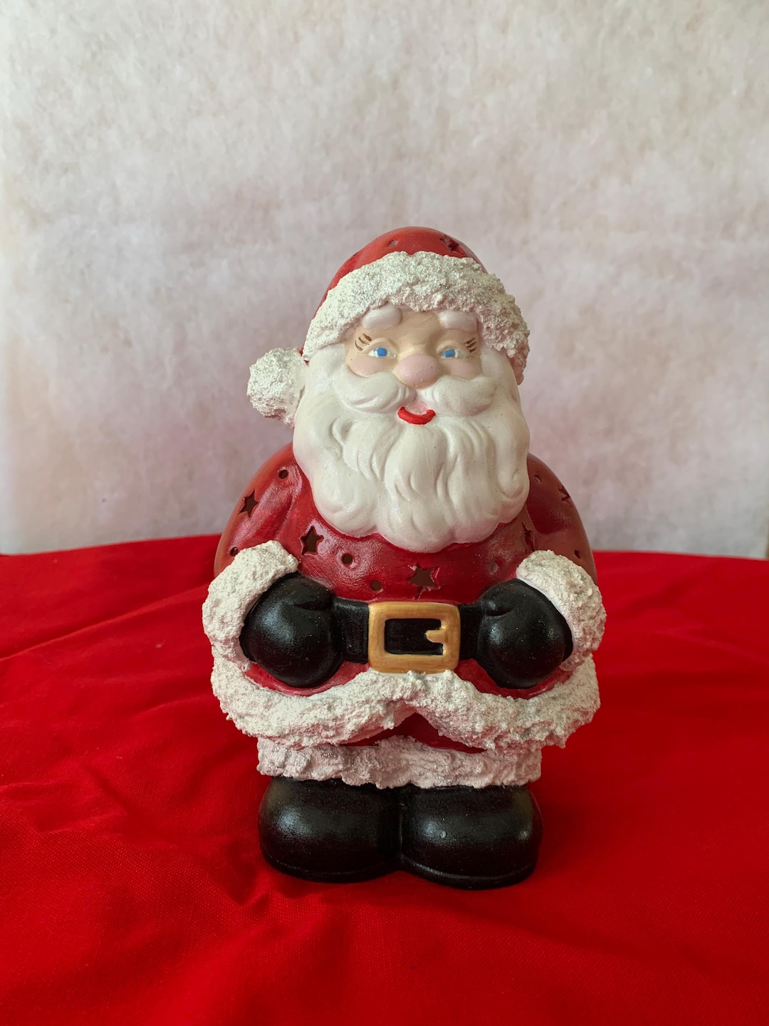 Santa Claus / Ceramic / Light up (red) - Etsy