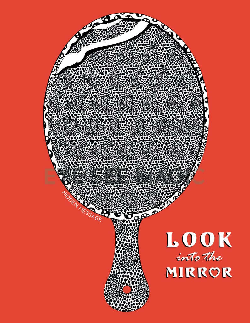 UR CUTE Secret Message, Optical Illusion - Etsy