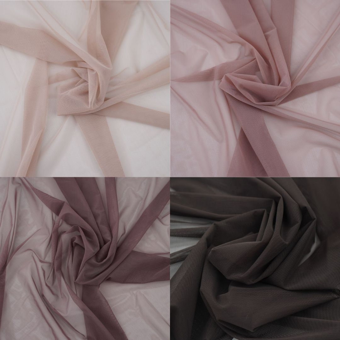 4-way Stretch Power Mesh Fabric, Sheer Net, Lingerie Sewing (59" Wide ...