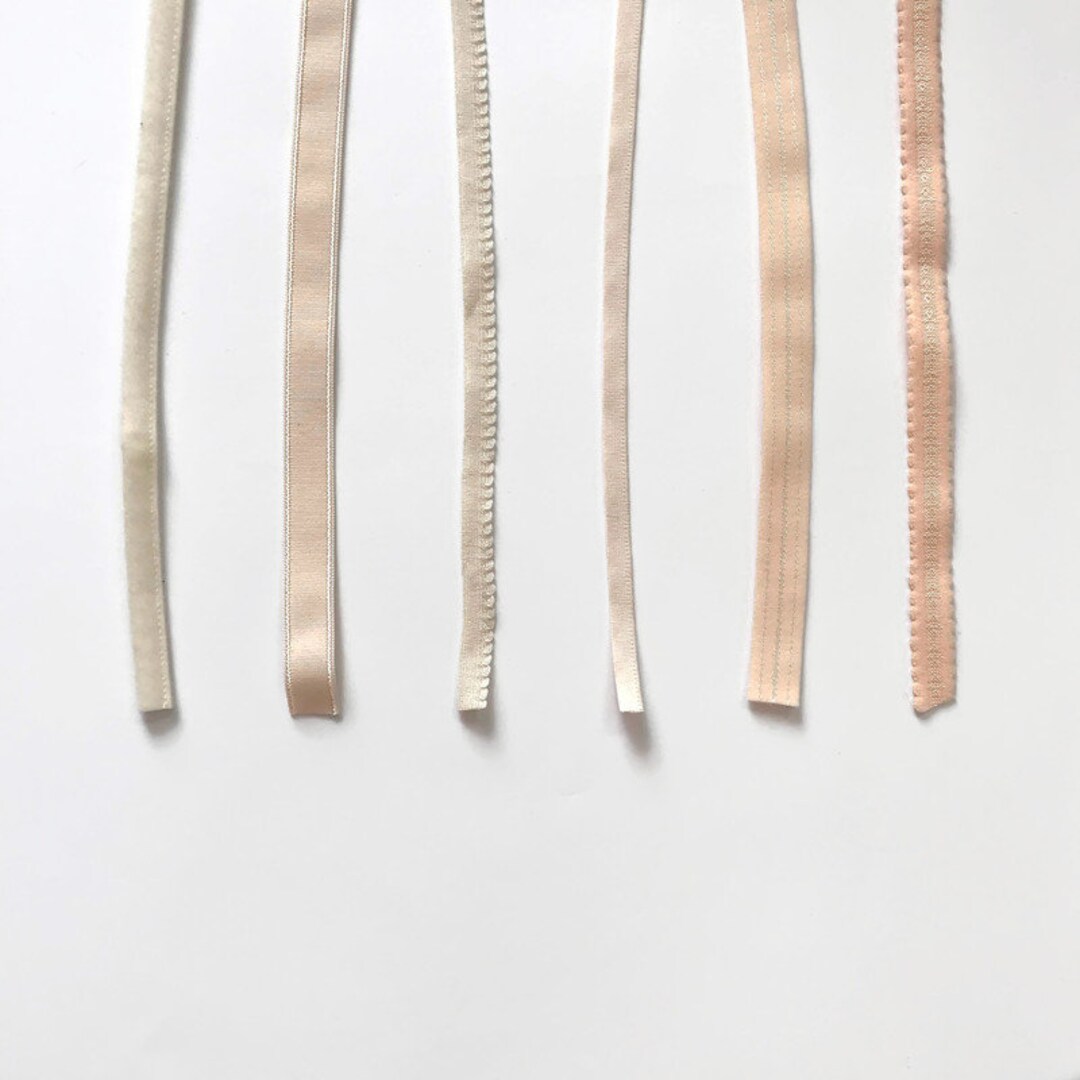 Ivory and Peach Elastic for Bra Making Creamy Plush Underwire ...