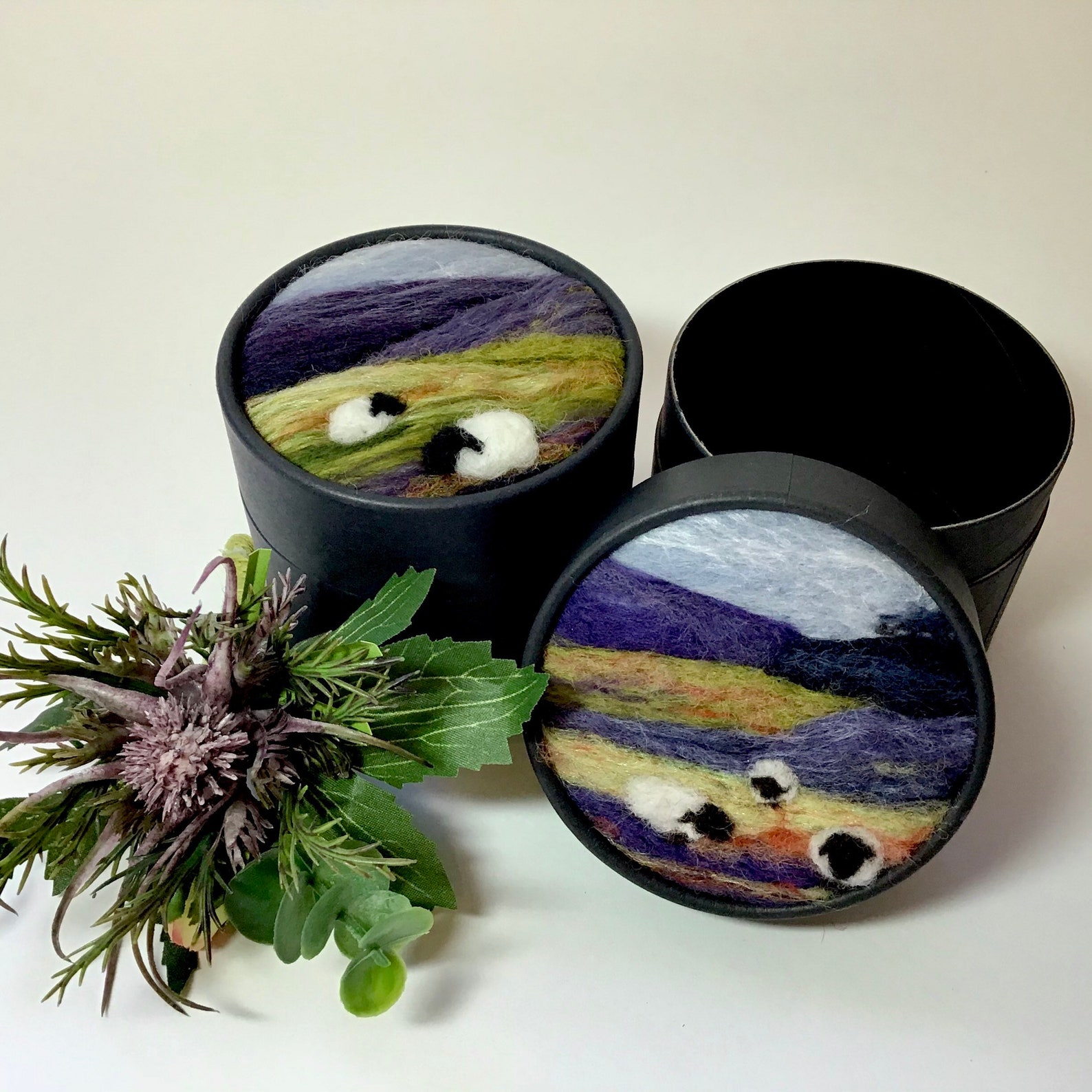 Needle Felting Bracken Hills Landscape Box Kit Makes 2 Boxes - Etsy