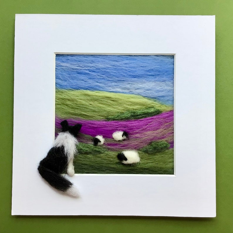 Needle Felting Border Collie Picture Kit - Etsy UK
