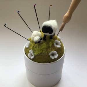 Needle Felting Sheep & Highland Cow Pin Cushion Box Kits - Etsy