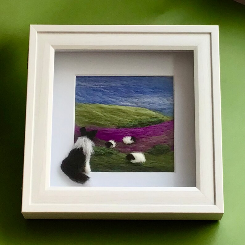 Needle Felting Border Collie Picture Kit - Etsy UK