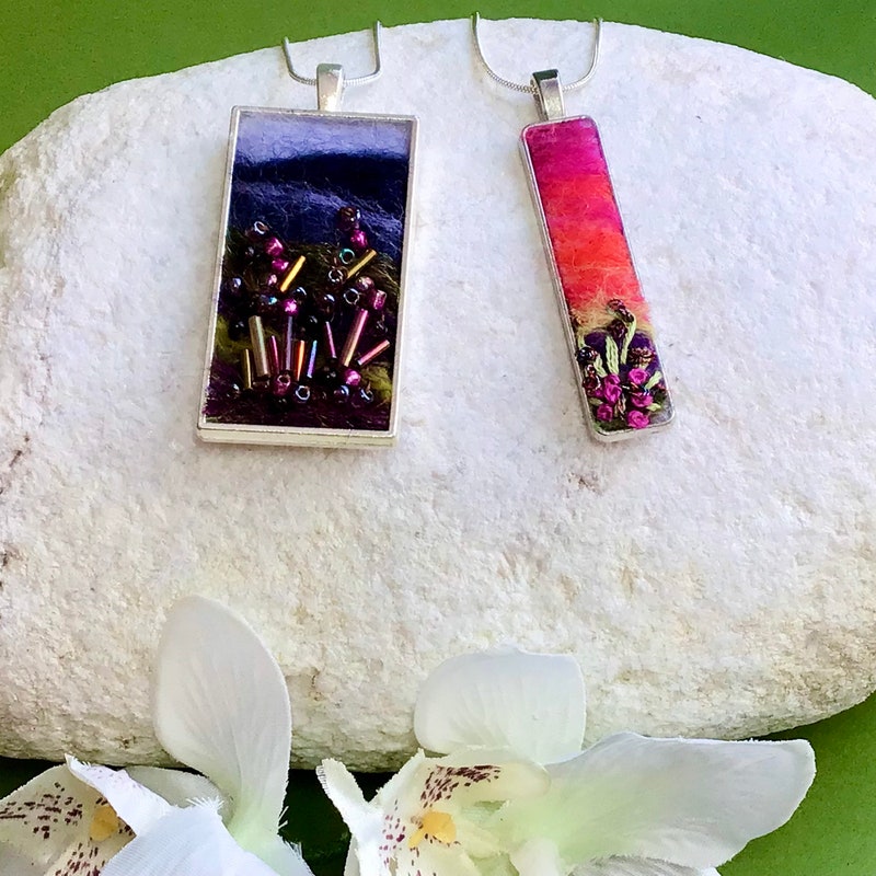 Needle Felted Jewelry - Etsy