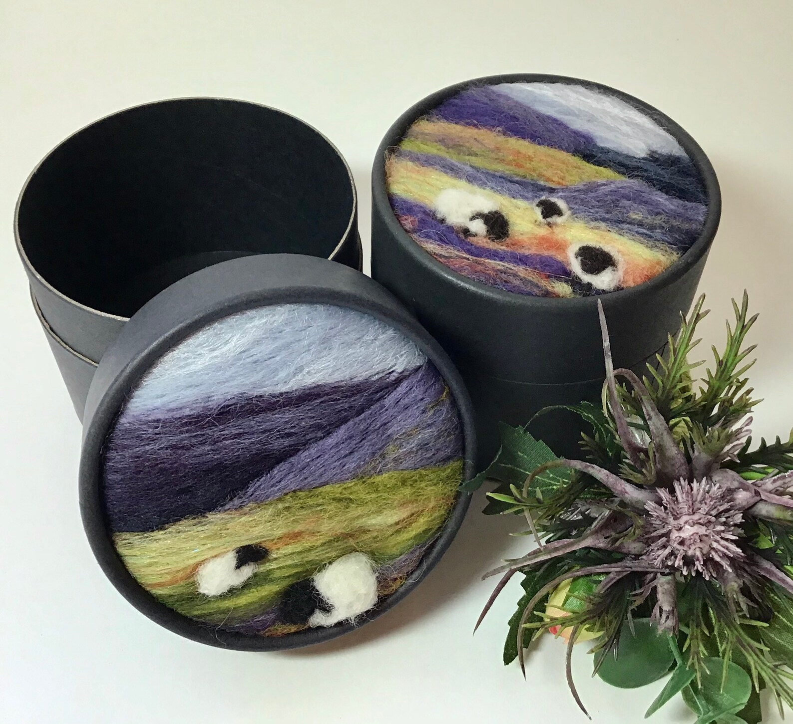 Needle Felting Bracken Hills Landscape Box Kit Makes 2 Boxes - Etsy