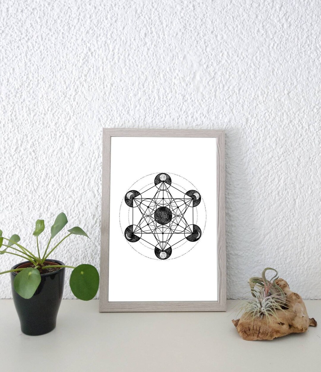 Mandala Art Print, Metatron's Cube Mandala, Sacred Geometry, Boho Wall ...