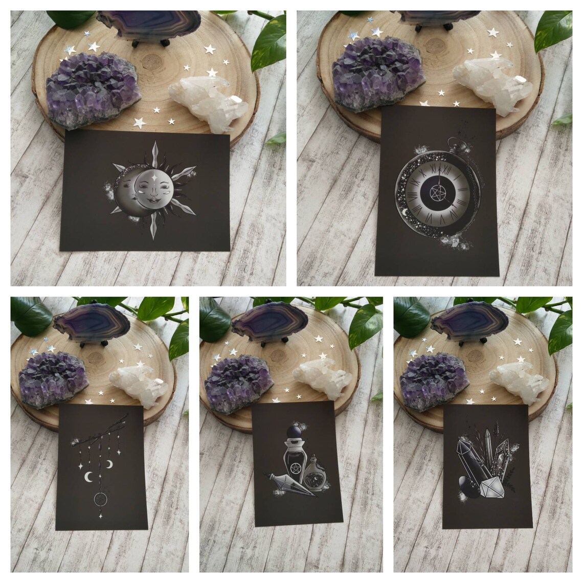 Witchy Art Print Set of 17, A6, Witch Essentials Illustrations, Magical ...