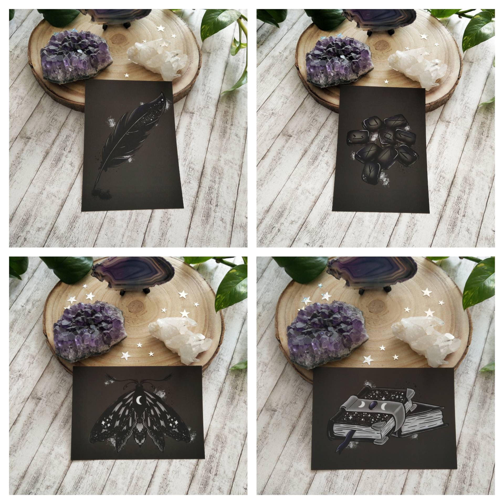Witchy Art Print Set of 17, A6, Witch Essentials Illustrations, Magical ...