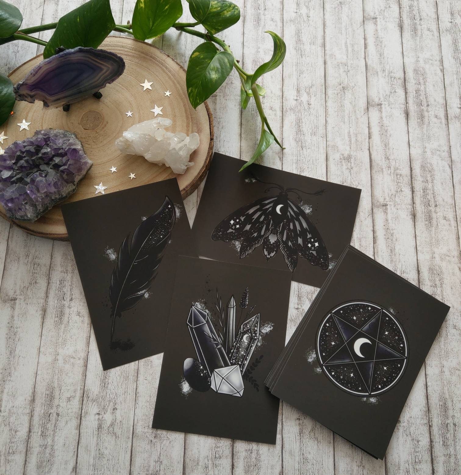 Witchy Art Print Set of 17, A6, Witch Essentials Illustrations, Magical ...