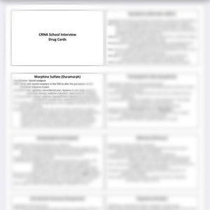 CRNA School Interview Prep Drug Cards (DIGITAL) - Etsy