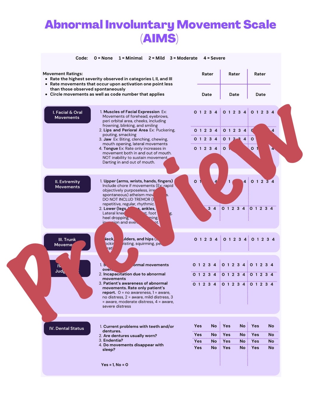 Psychiatric Screening Tools - DIGITAL DOWNLOAD - Etsy