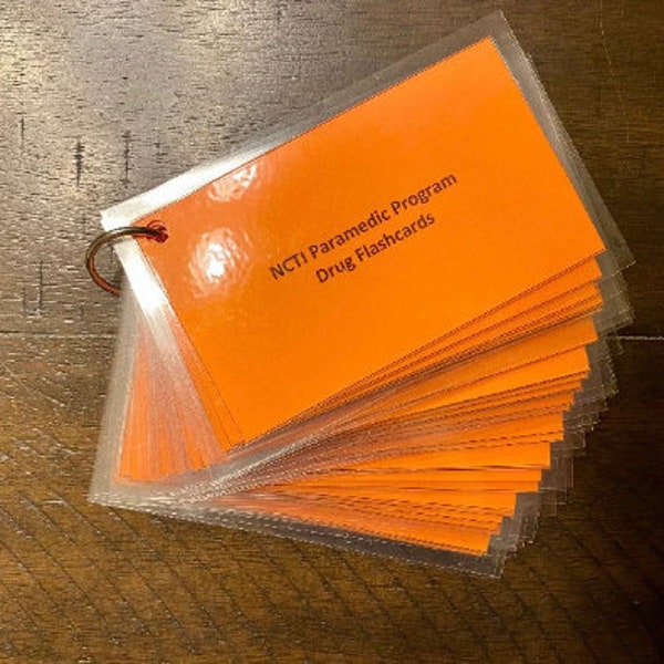 Paramedic Drug Cards - Etsy