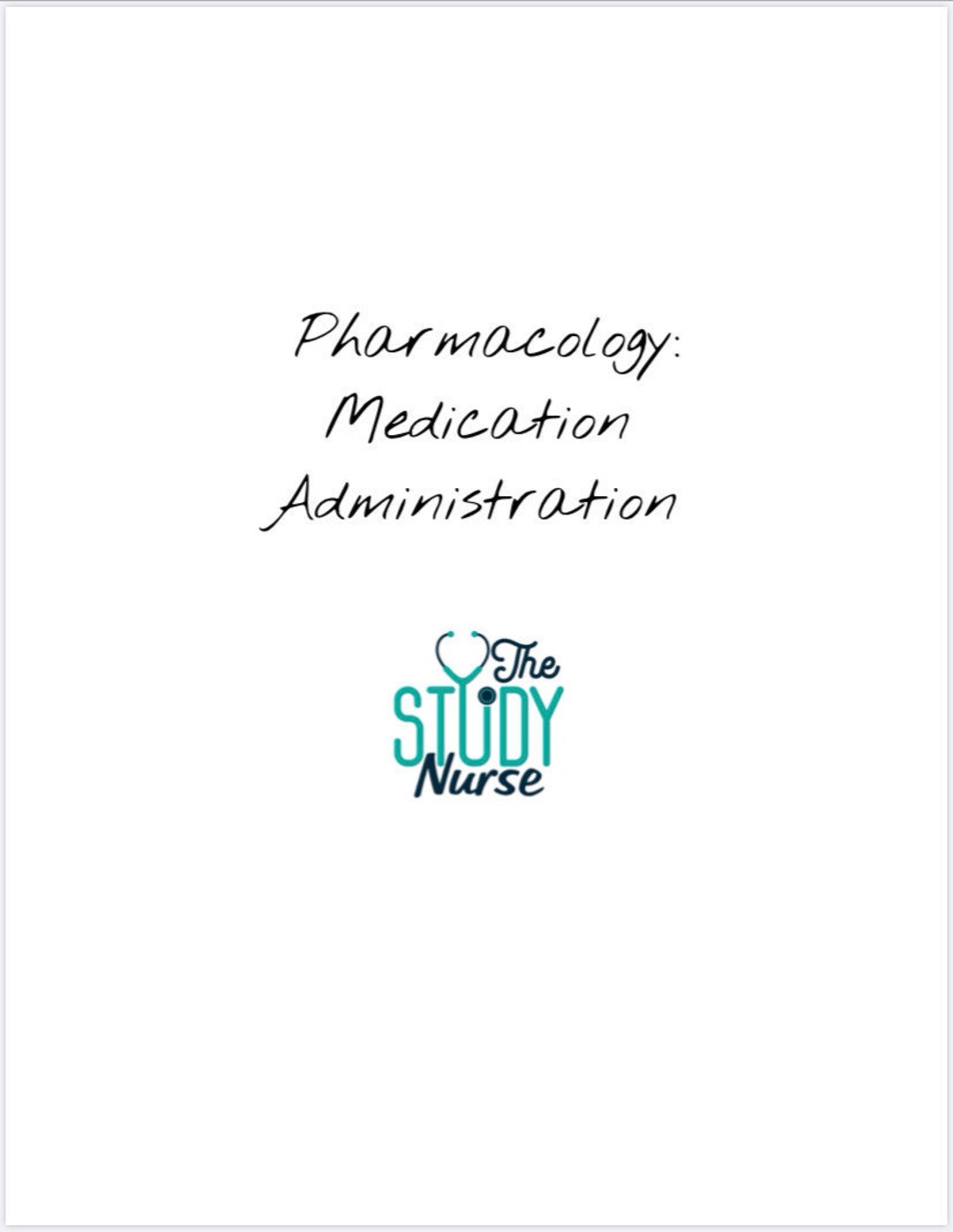 Pharmacology - Medication Administration Study Guide - Etsy