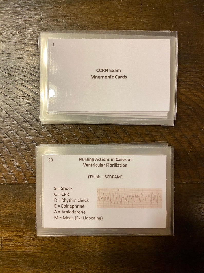 CCRN Mnemonic Cards - Etsy