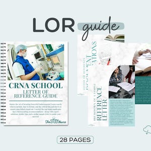CRNA School Letter of Reference Guide - Etsy