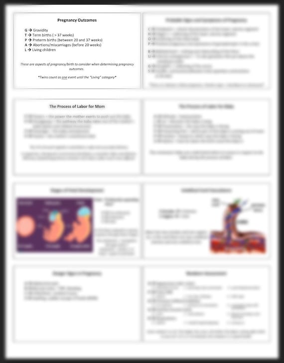 OB Peds Mnemonic Cards DIGITAL | Etsy