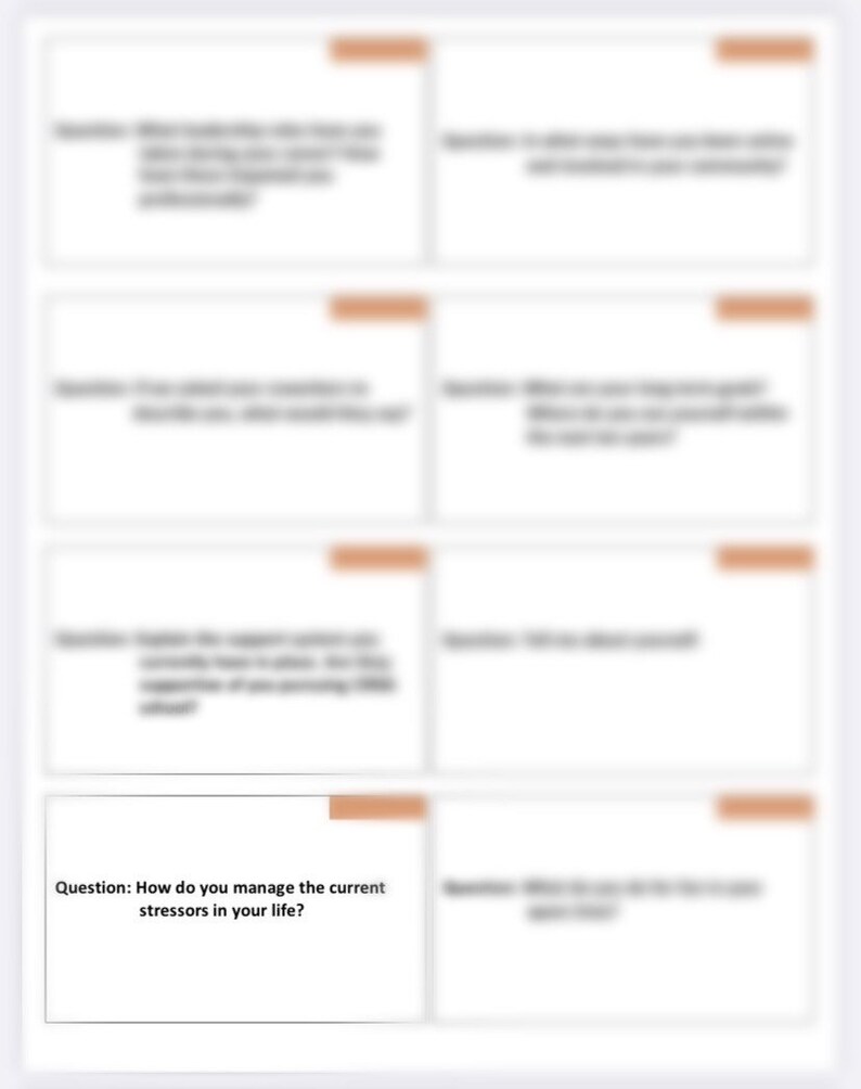 CRNA School Interview Flashcards Set 3 DIGITAL | Etsy