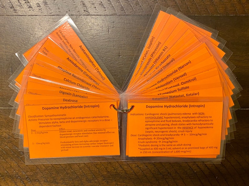 NCTI Paramedic Program Drug Flashcards - Etsy