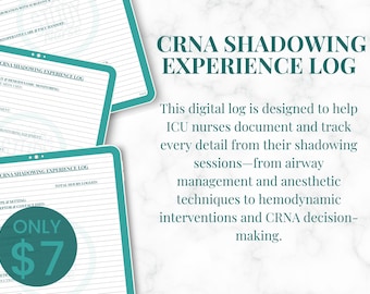 CRNA School Applicant OR Shadow Form - Etsy