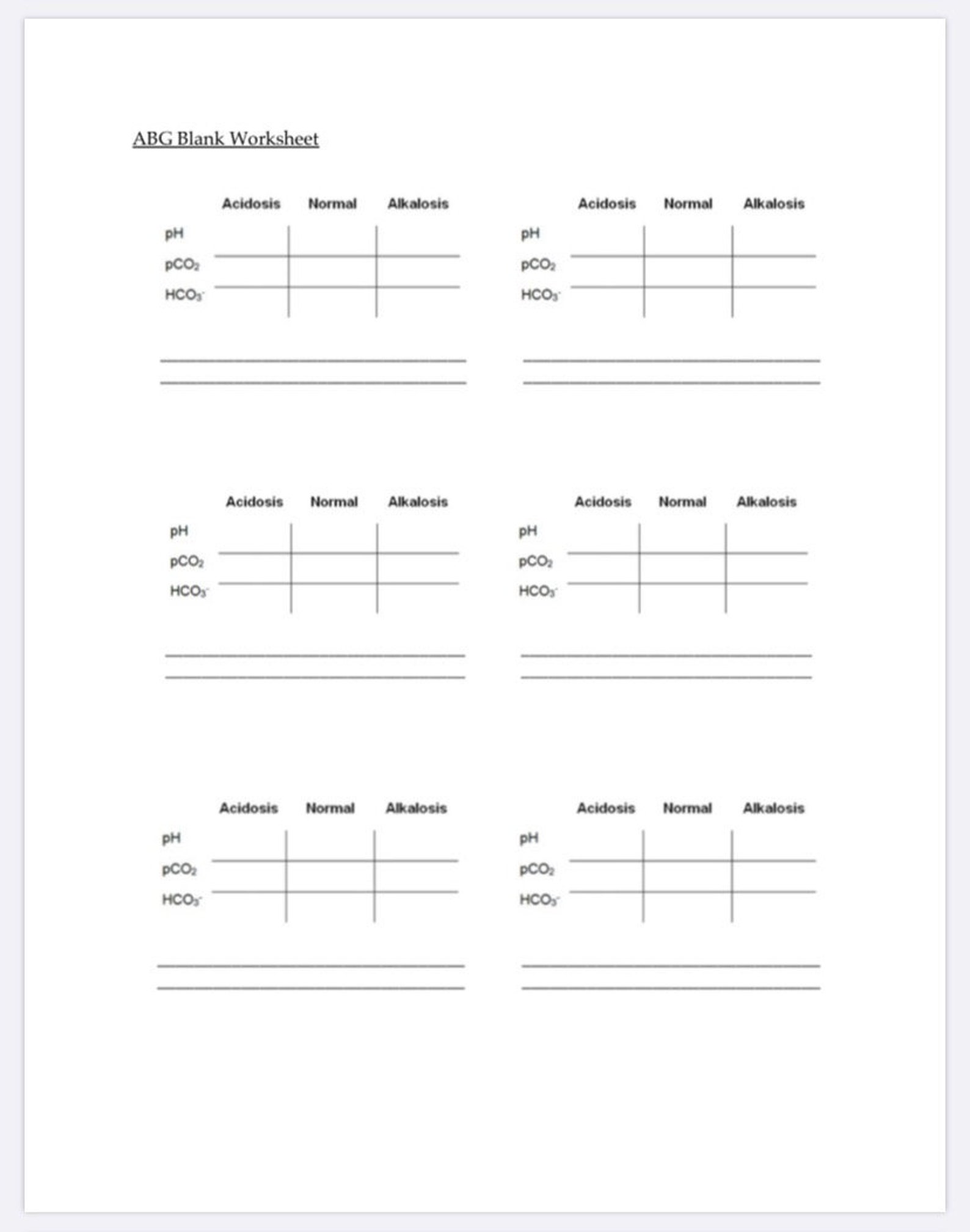 Arterial Blood Gas ABG Study Guide Version 2 DIGITAL - Etsy