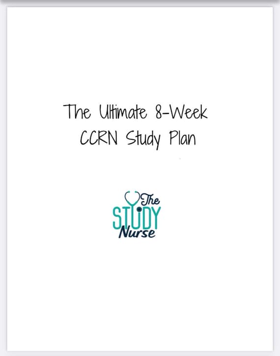 CCRN Study Plan DIGITAL - Etsy