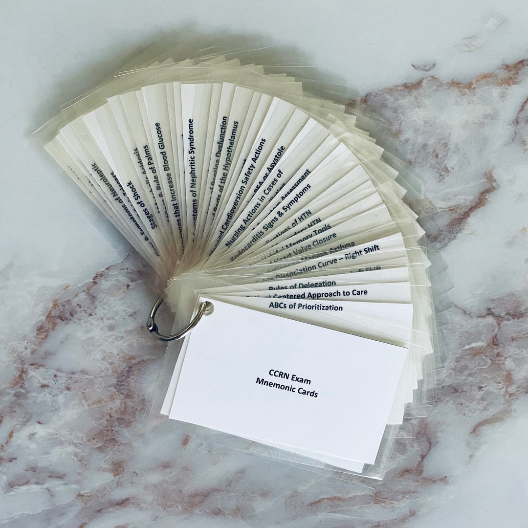 CCRN Mnemonic Cards - Etsy