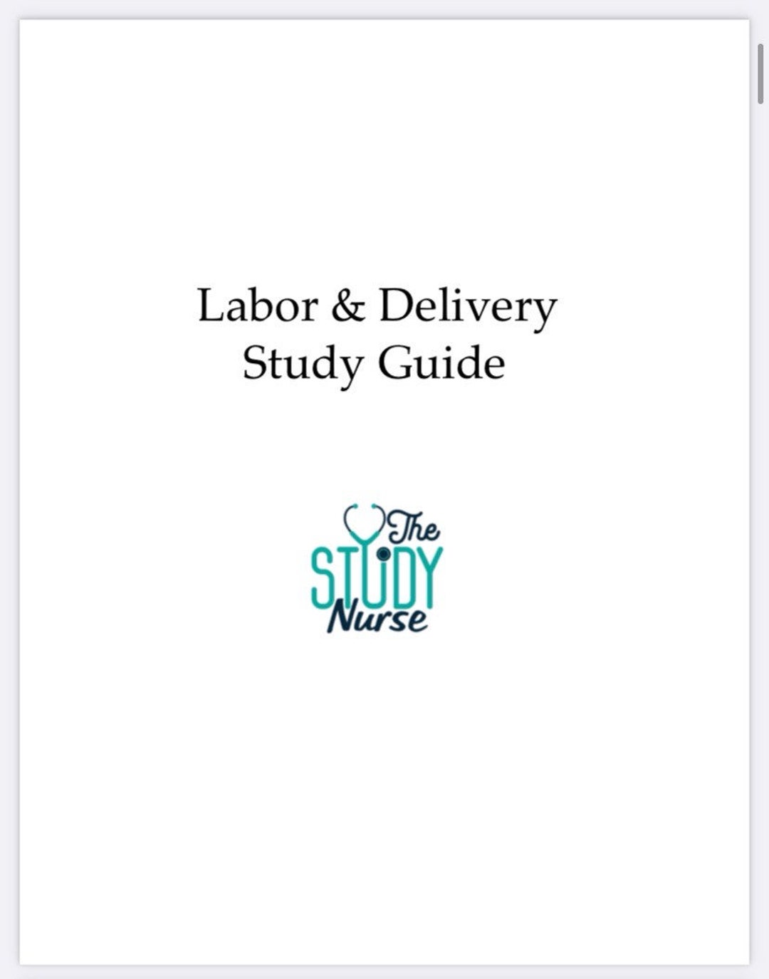 Labor and Delivery Study Guide - Etsy