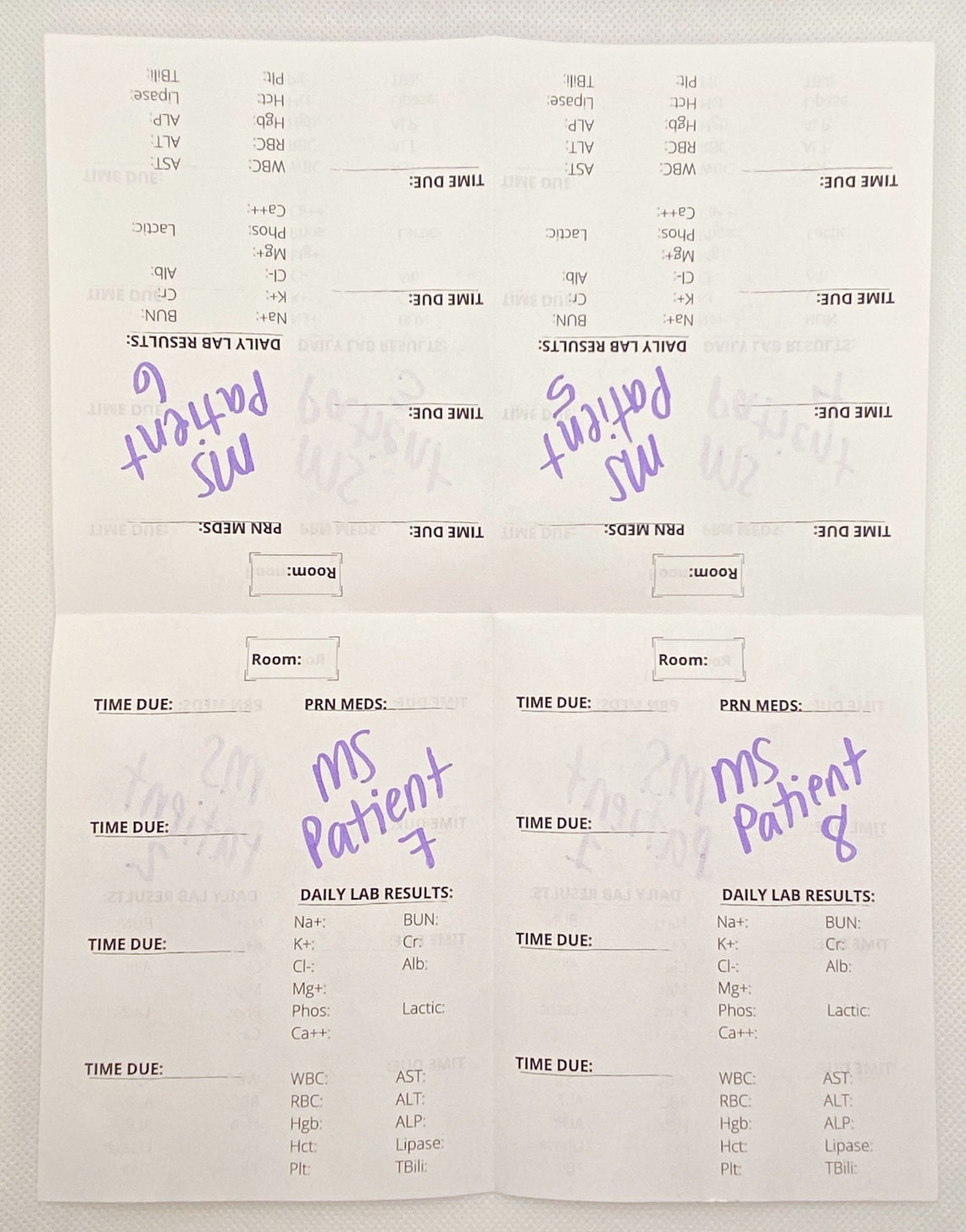 Day Shift Med Surg Patient Pocket Organizer | Etsy