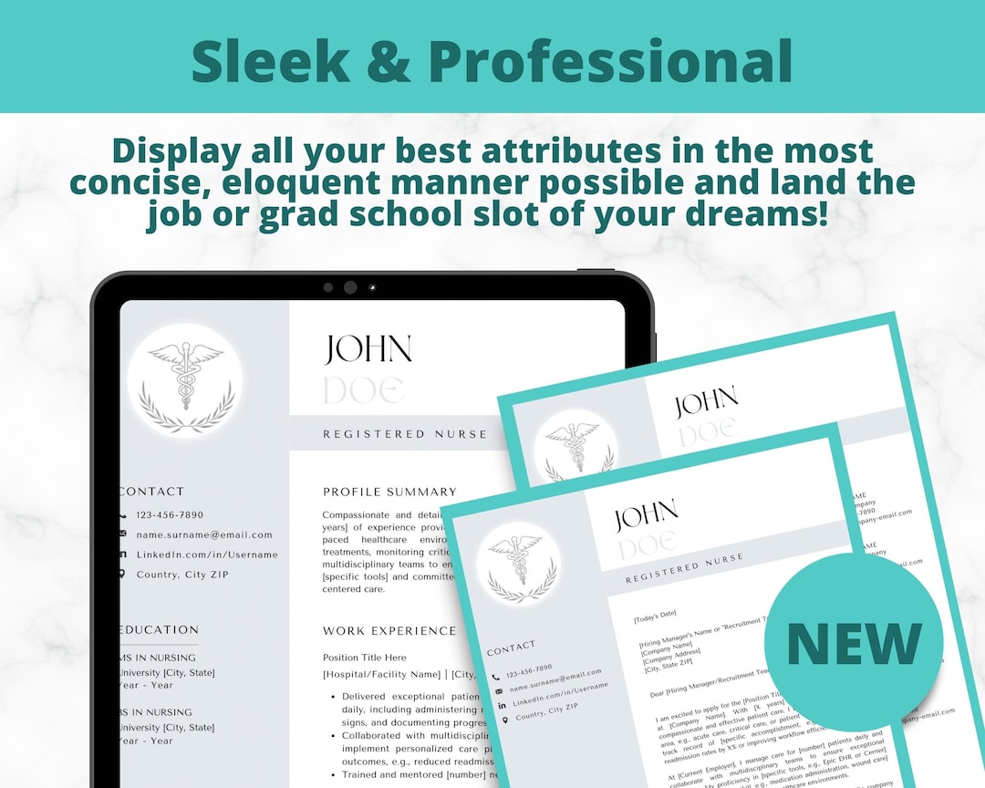 Healthcare Professional Resume Template Bundle - Canva Editable Resumes ...