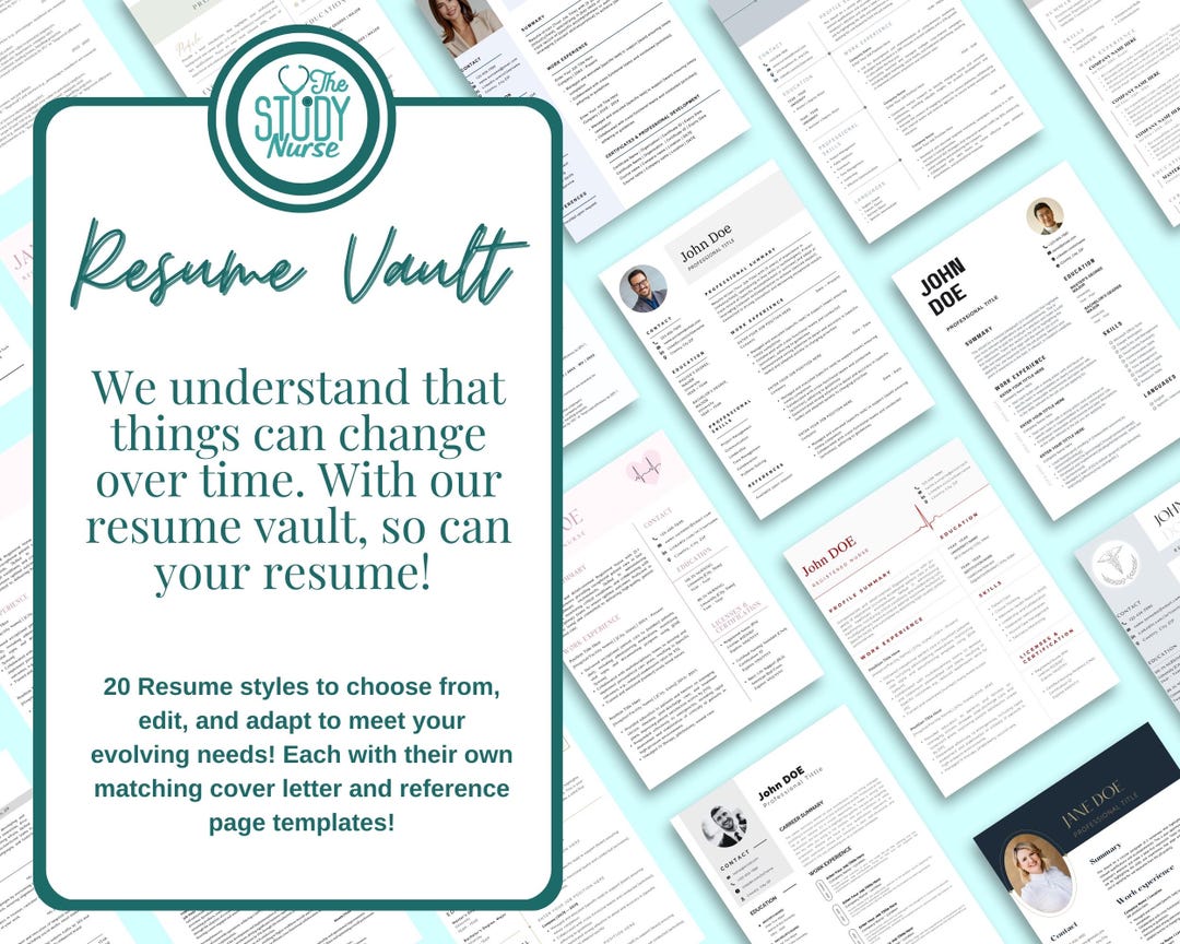 Healthcare Professional Resume Template Bundle -canva Editable Resumes ...