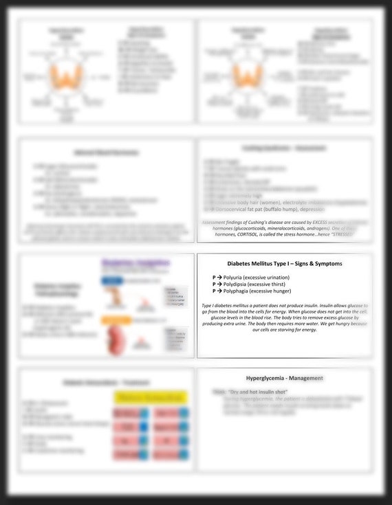 Endocrine/hormone Mnemonic Cards - Etsy