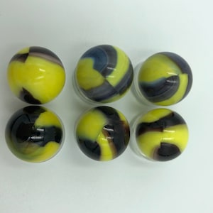 Marble King Bumble Bee Marbles: Set of 6 From Various Runs - Etsy