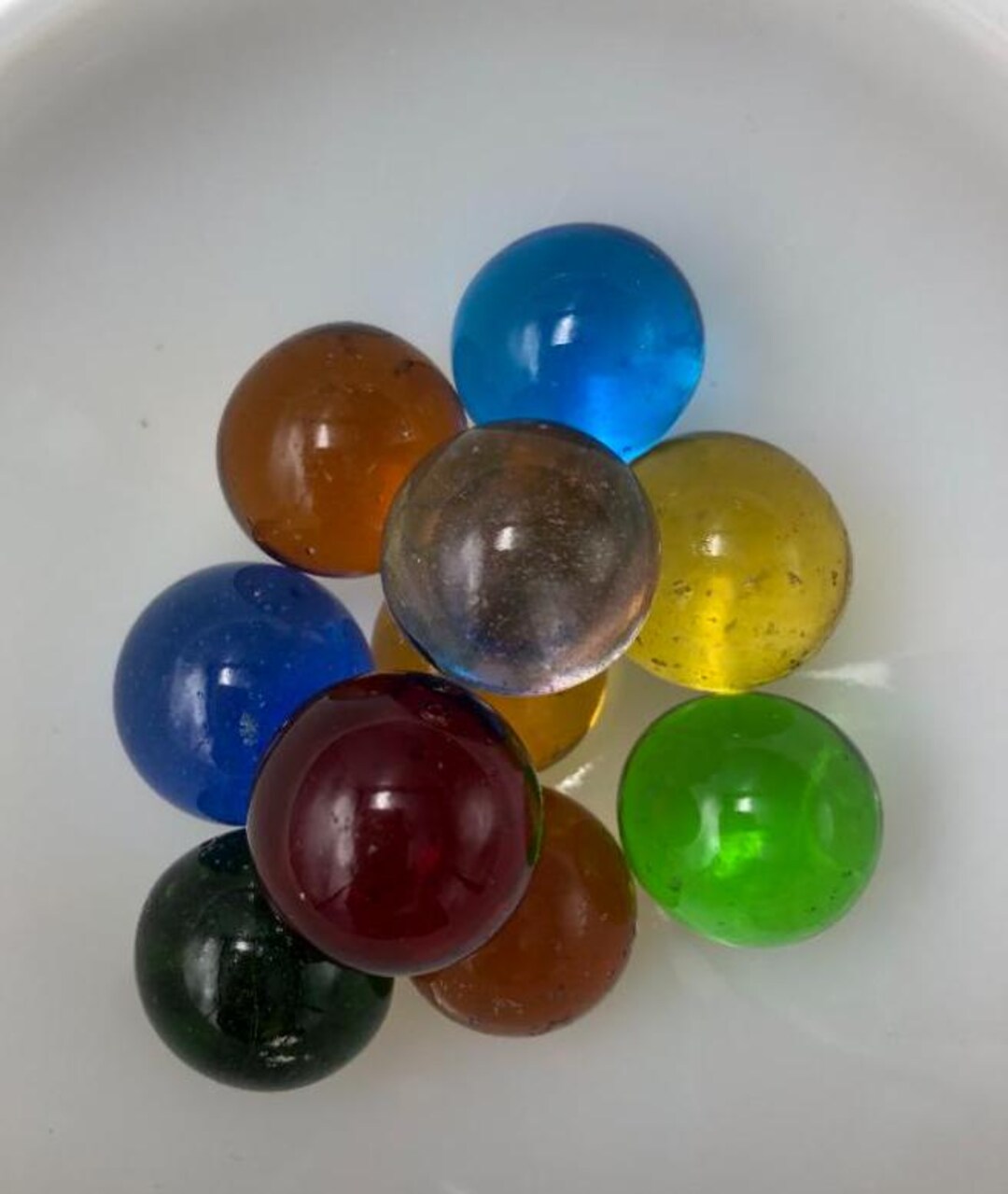 Clearie Translucent Shooter Marbles: Set of 10 - 3/4"-1" - Mixed Color ...
